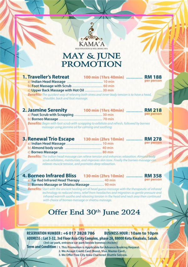 May & June 2024 Promo – Kama'a Rejuvenation & Wellbeing Spa